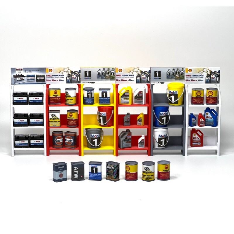 Diorama 1/18 Car Garage Props Model Workshop Repair Tool Scene Model ...