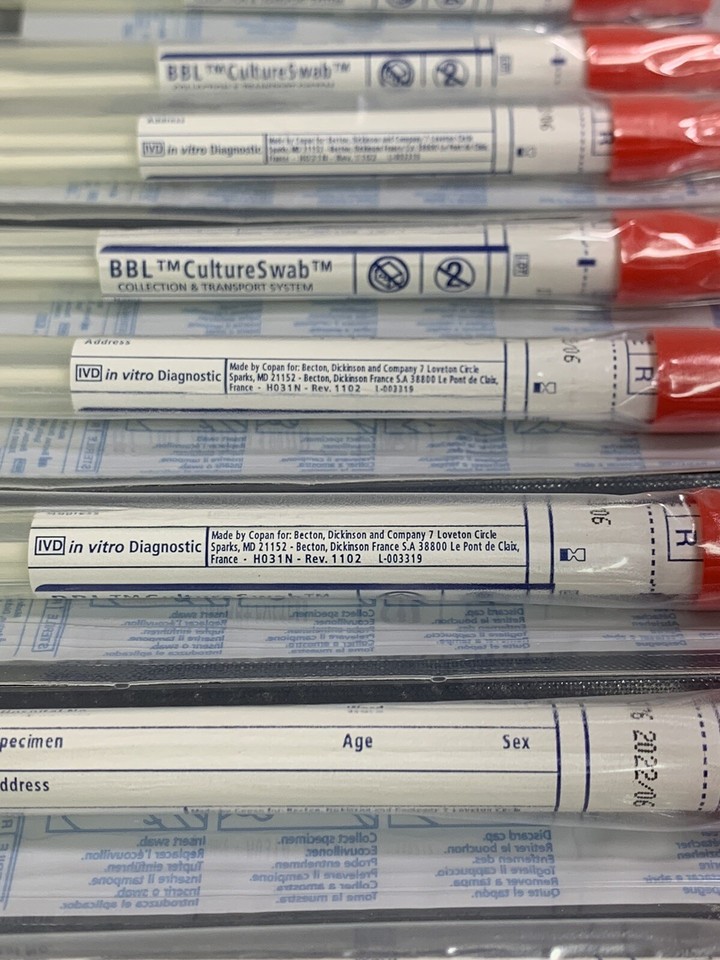 10x BBL Double Swab Vírus Collection & Transport System In Vitro ...