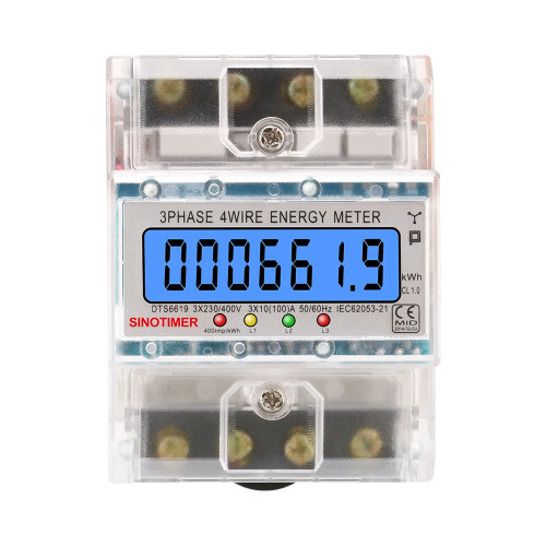 Electronic Watt Power Consumption Energy Meter Wattmeter 100A 380V AC ...