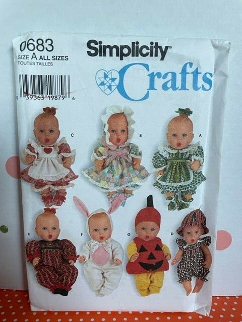 Baby Doll Clothes Pattern Simplicity 5215 Vintage 1950s Archive Uncut ...