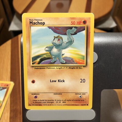 Pokémon TCG Machop Base Set 52/102 Regular Unlimited Common | eBay