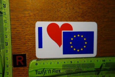 Alter Aufkleber Politik Partei Europa I LIKE EUROPA Flagge Fahne Banner ...