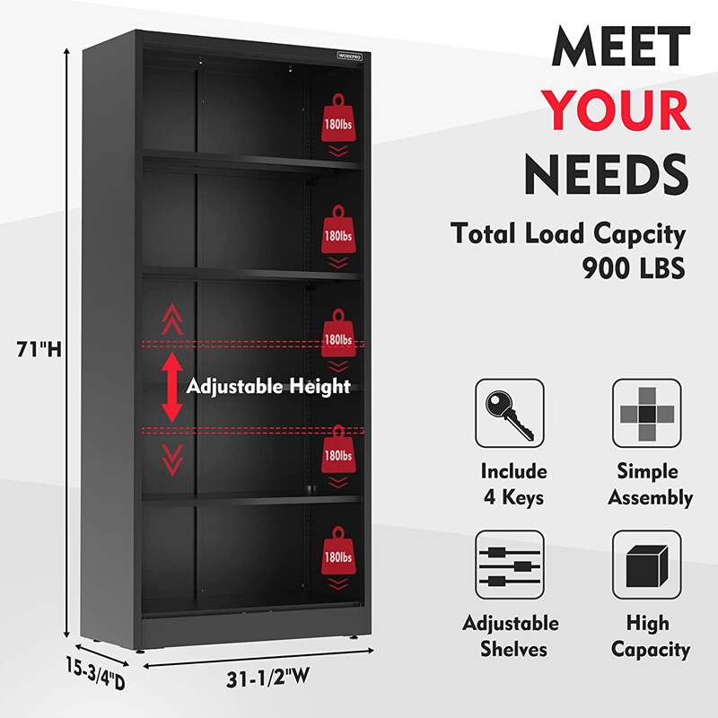 WORKPRO USED Storage Cabinet Metal Garage Cabinets Tall Locking ...