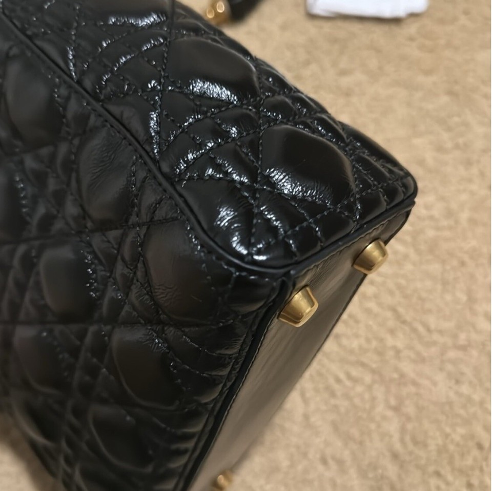 Authentic Christian Dior Lambskin Cannage Small My ABCDior Lady Dior ...