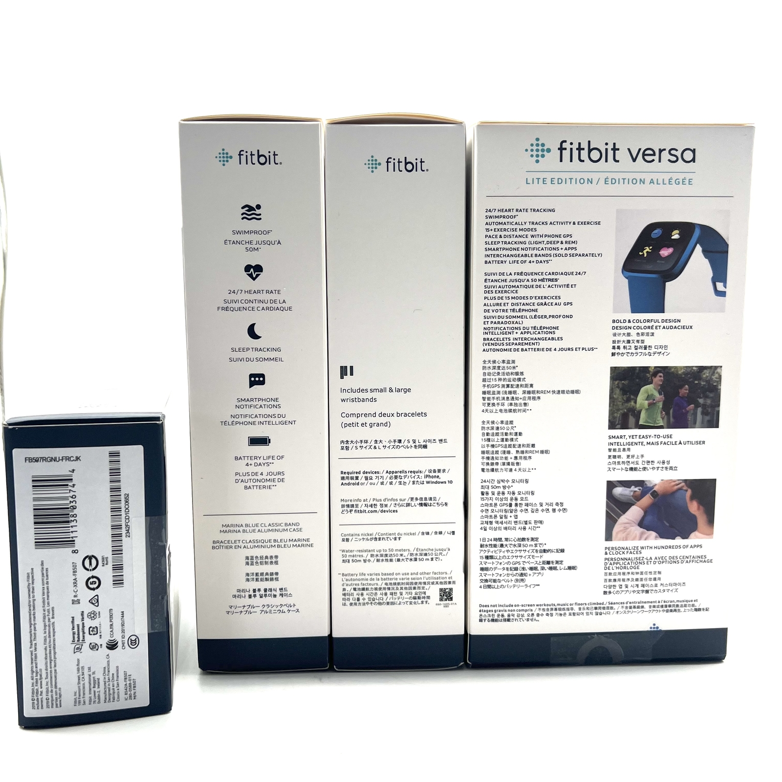 NEW Fitbit Versa Lite White Activity Tracker Fitness Smartwatch FB415 ...