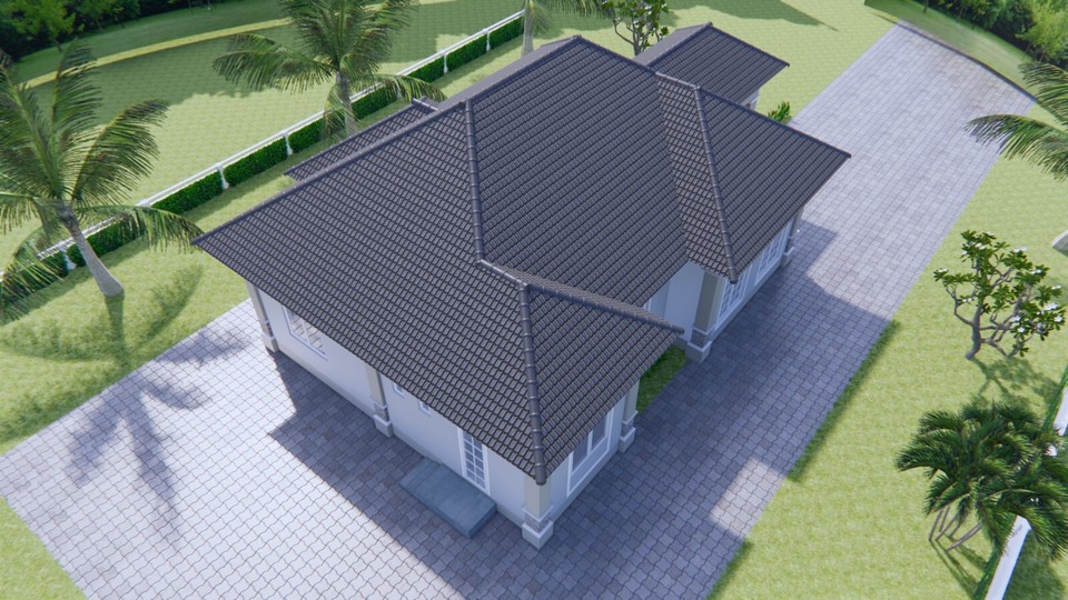 33x54 feet House Plan 10x16 meter 3 Beds 4 Baths Hip Roof PDF & (A4 ...