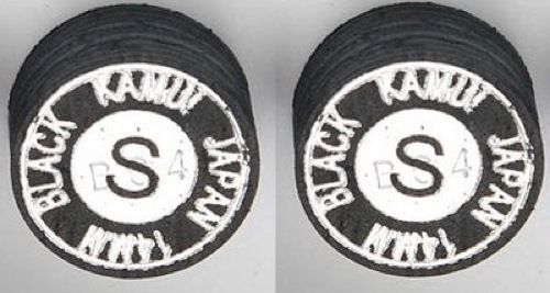 2 Genuine Kamui BLACK Tips (SOFT = S) Pool Cue Billiard Tips - SHIPS ...