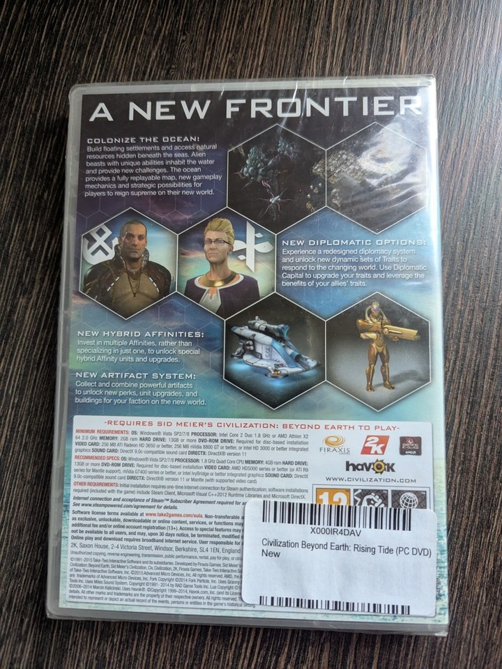 Sid Meier's Civilization Beyond Earth Rising Tide PC new and sealed ...