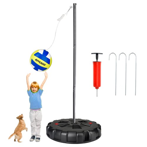 Tetherball Ball and Rope for Outdoor Play, Portable Tetherball Set ...