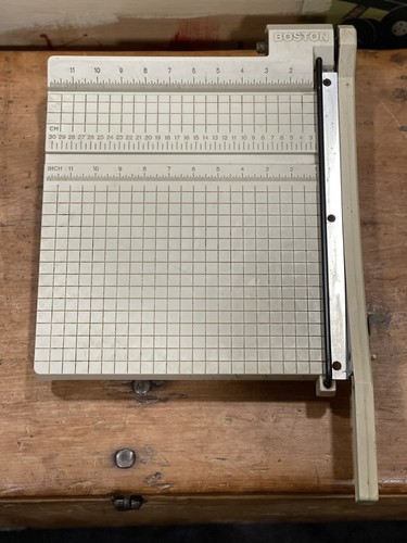 BOSTON 12" Paper Cutter/Trimmer - Guillotine Style 12 inch MADE IN USA ...