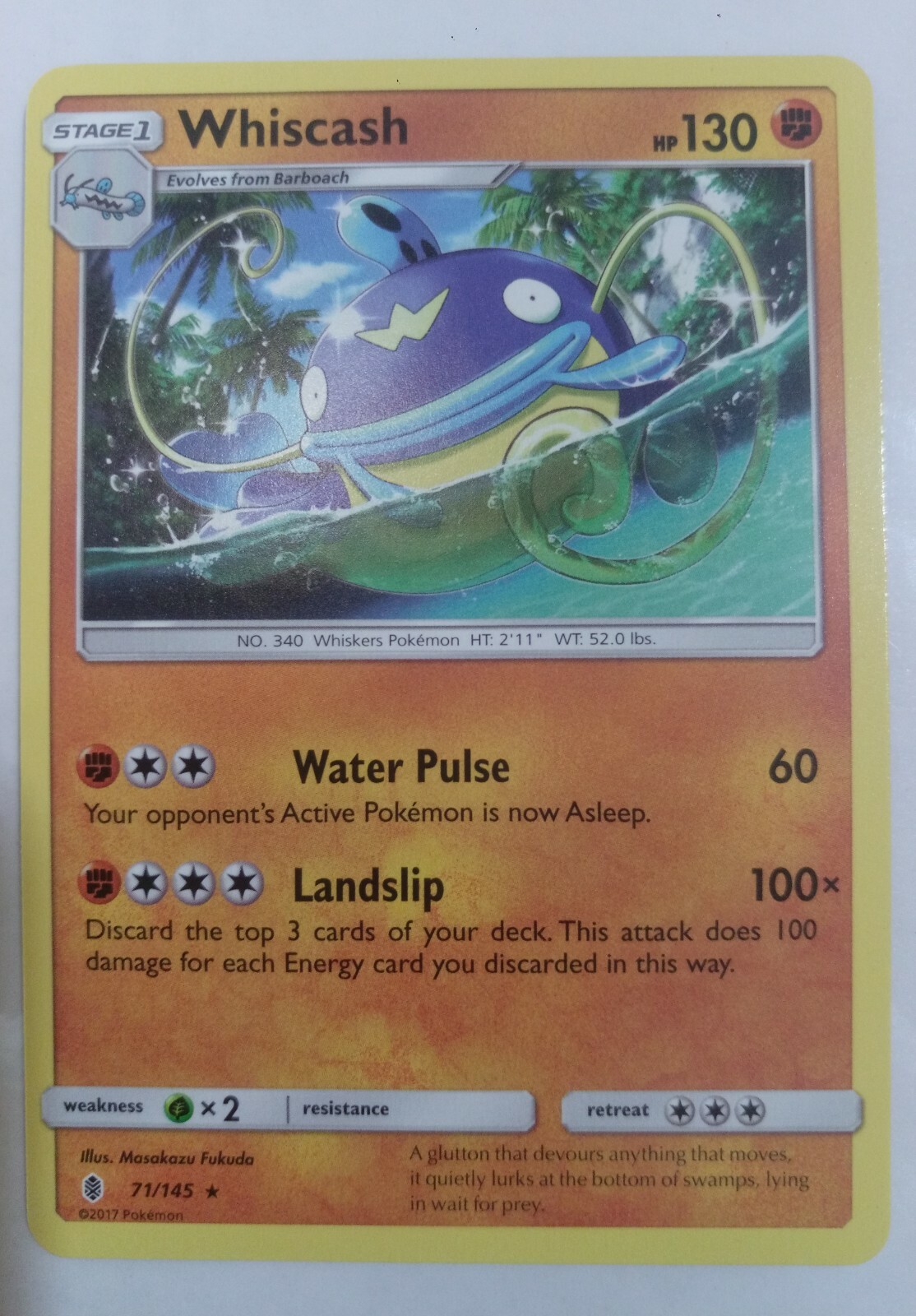 Whiscash 71/145 . Sun & Moon Guardians Rising . Pokemon card | eBay