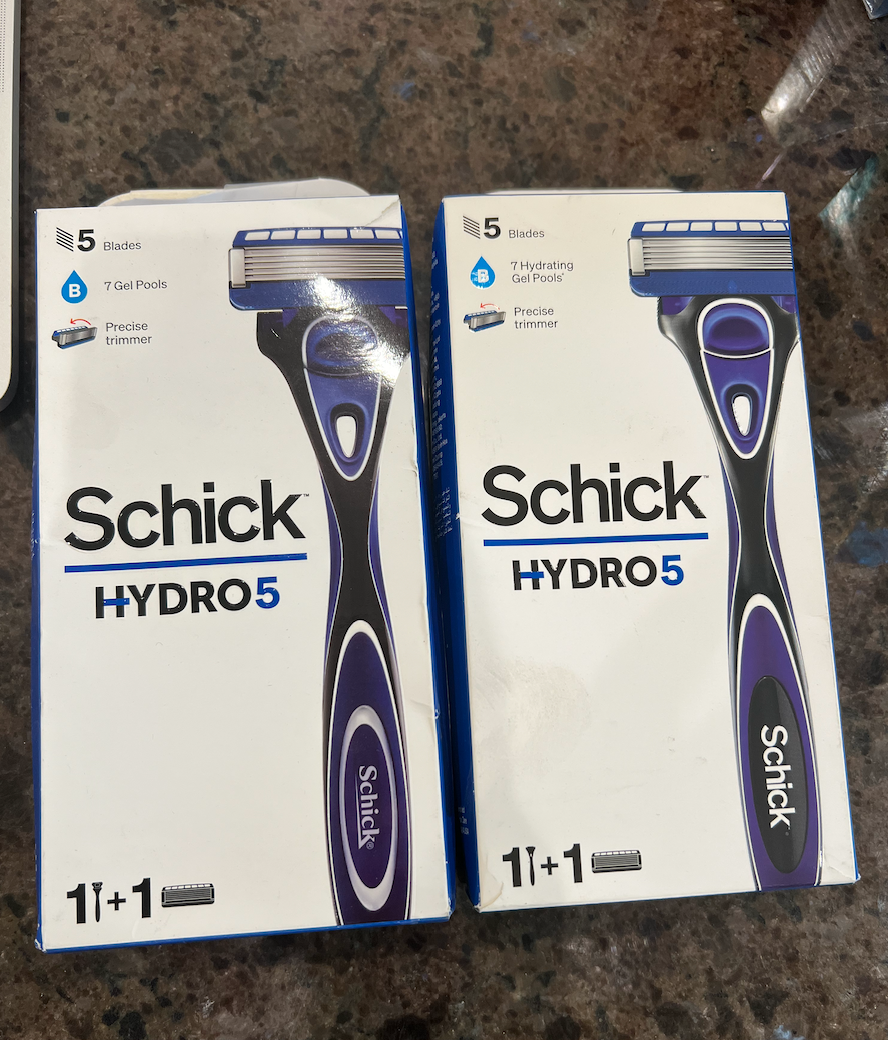 Schick Hydro 5 Premium 1 Razor 2 Blades Cartridges Holder Stand Travel ...