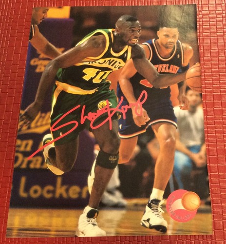 Shawn Kemp Poster Seattle SuperSonics Print Ad 8.5x11 Art (Frame Not ...