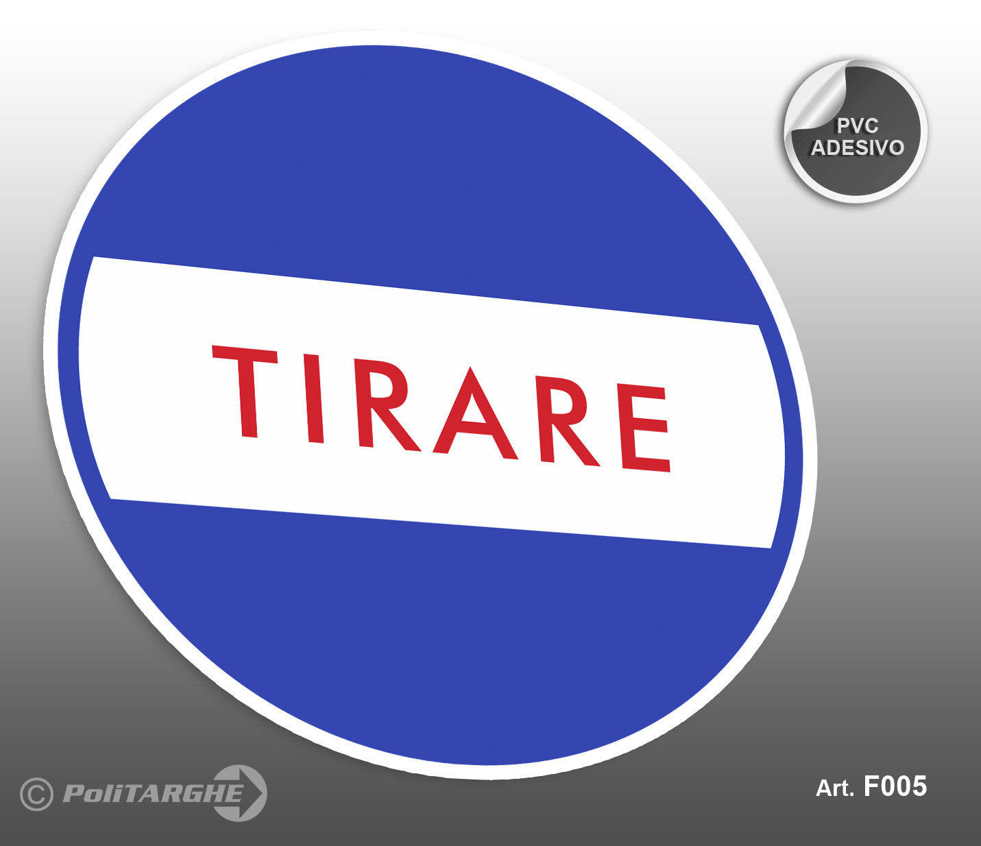 Cartello adesivo TIRARE - negozio/studio/laboratorio/officina/vetrata ...