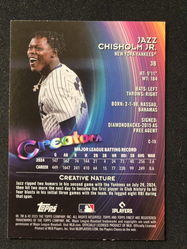 2025 Topps Finest Inserts - Arrivals - Creators - Debut - Pick 'Em and ...