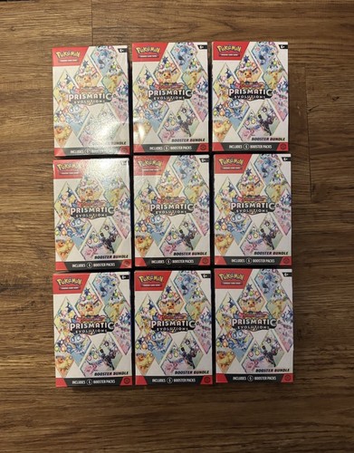 Pokémon TCG Prismatic Evolutions Booster Bundle Brand New & Sealed x9 ...