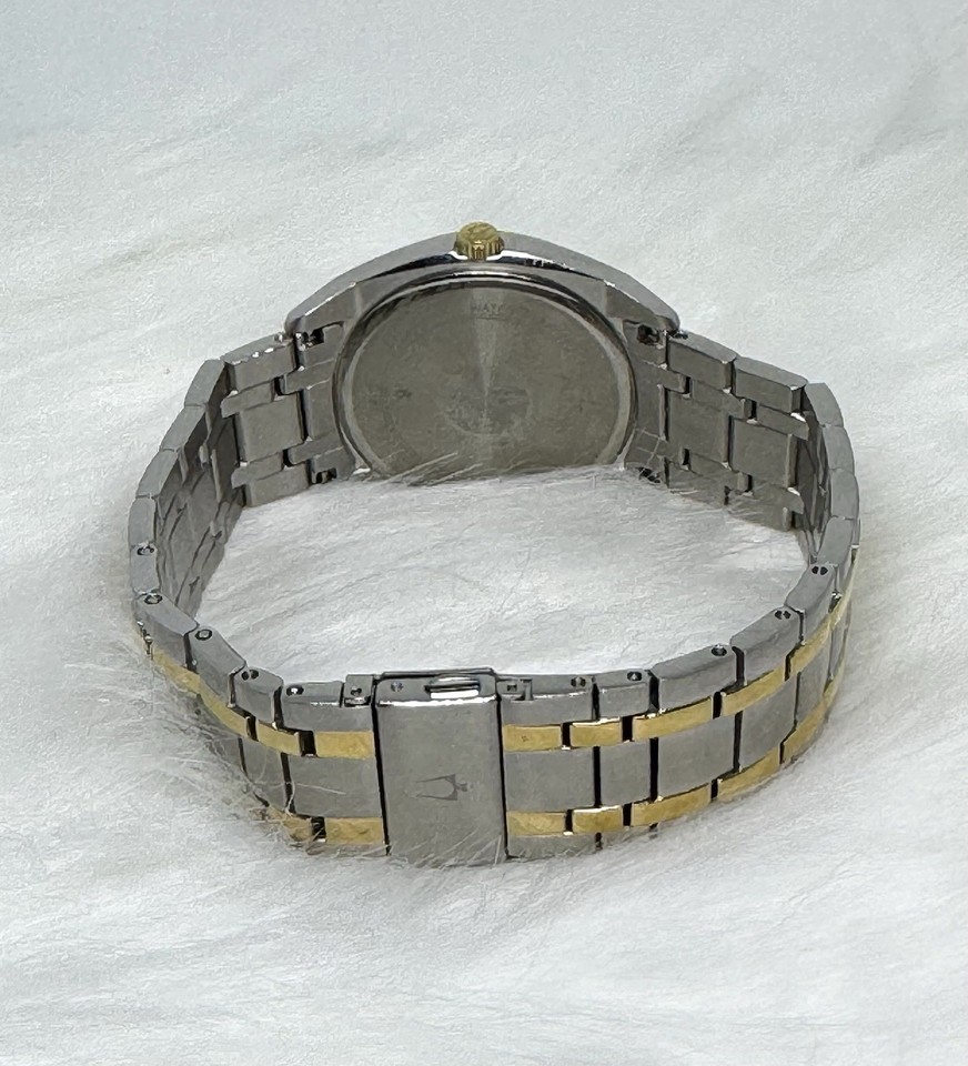 Bulova Surveyor Men's Day/Date Two Tone 39mm Stainless Steel Watch ...