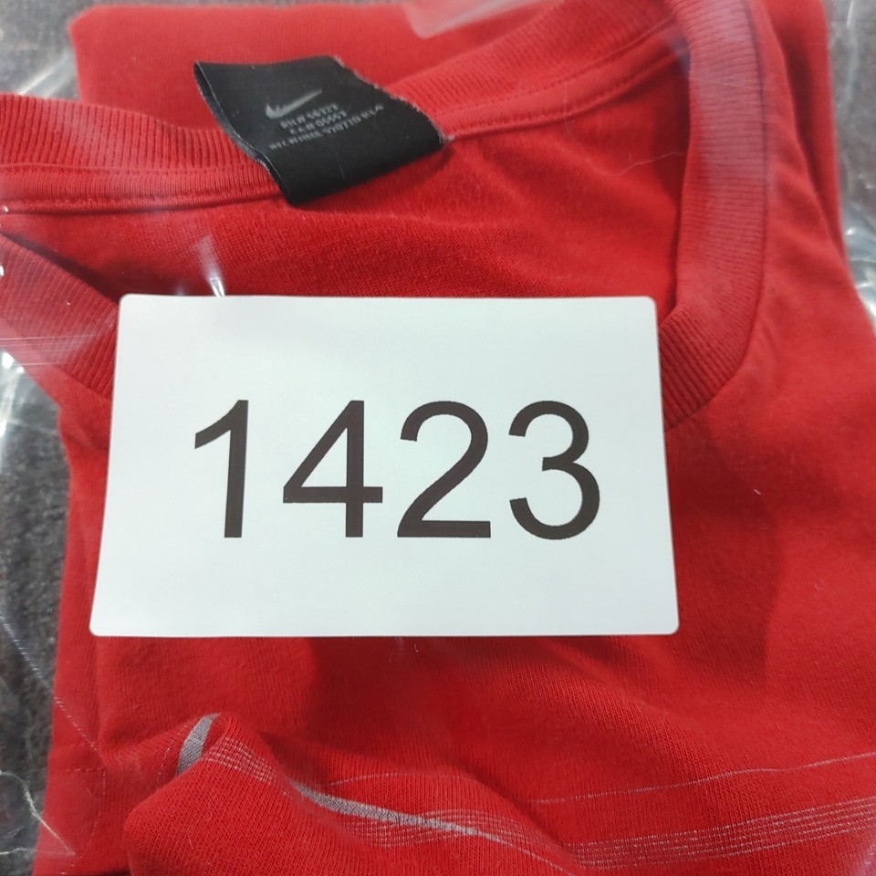 VTG Nike Shirt Mens Medium Red Dri Fit Gym Running Training Graphic ...