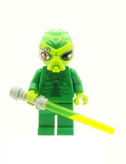 LEGO Green Alien Minifigure with Green Brains and Trans Green ...