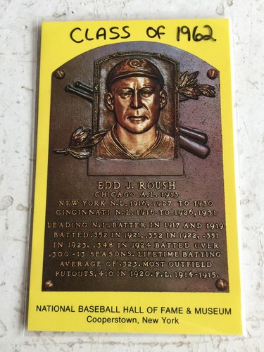 HOF CLASS OF 1962-FELLER- McKECHNIE- JACKIE ROBINSON-ROUSH PLAQUE ...