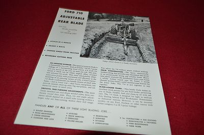 Ford Tractor Series 710 Adjustable Rear Blade Dealer's Brochure LCPA3 ...