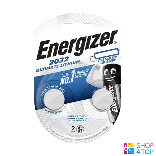 2 ENERGIZER CR2032 ULTIMATE LITHIUM BATTERIES 3V COIN CELL DL2032 EXP ...