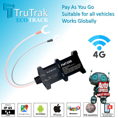 TruTrak 4G GPS Tracker Real Time Vehicle Van Motorbike Caravan Car ...