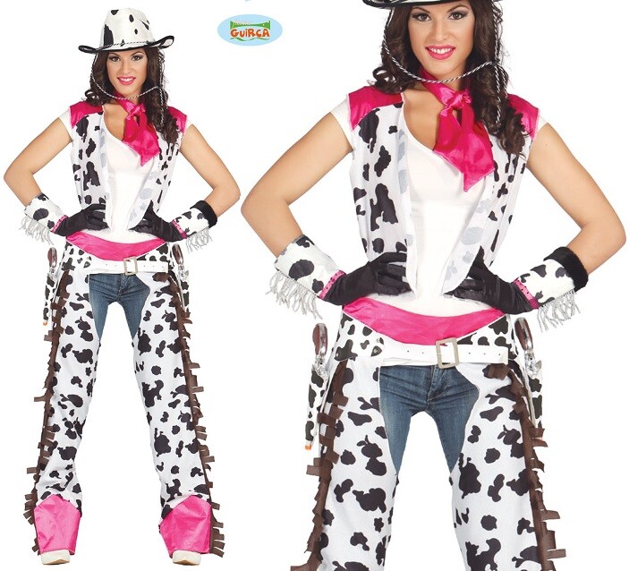 Ladies Rodeo Cowgirl Fancy Dress Costume Womens Cow Girl Book Story ...