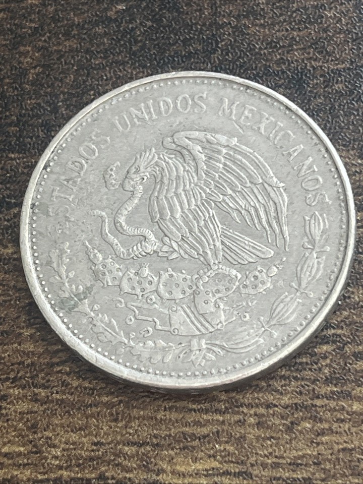 1982 Mexico Cultura Maya 20 Twenty Pesos Beautiful Actual Coin TC1692 ...