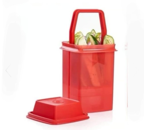 Tupperware Small Pick A Deli 4 1/2 Cup Chili Red w/Lift Up Mess FREE ...