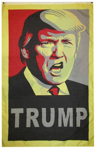 Donald Trump 2024 Art Face Vertical Banner 100D Woven Poly Nylon 5x3 3 ...