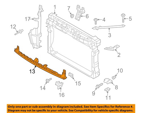 VW Volkswagen OEM Golf Sportwagen Radiator Core Support-air Deflector ...
