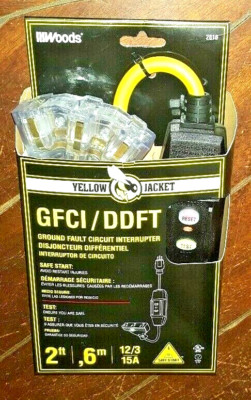 Woods 2ft GFCI/DDFT Ground Fault Circuit Interrupter - Item #2816 | eBay
