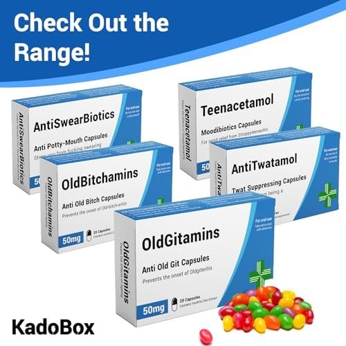 KadoBox - OldBitchamins - Funny Joke Prank Pill Box - Gag Gift with ...