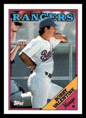 1988 Topps Bobby Valentine Texas Rangers #594 Centered Mint | eBay