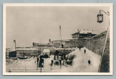 Kalemegdan Fortress BELGRADE Croatia RPPC Antique Winter Snow Photo ...