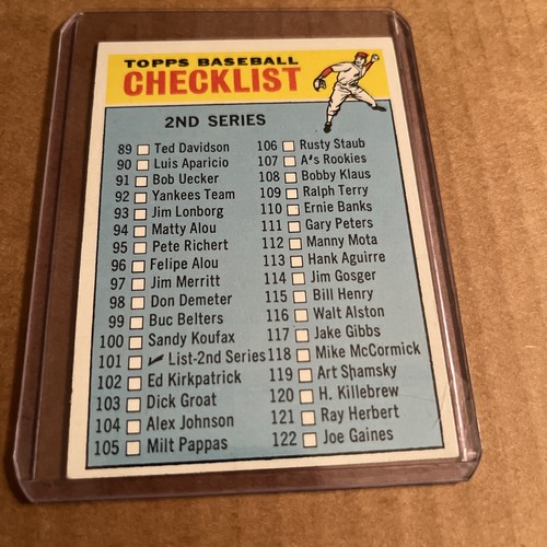 1966 Topps Checklist 2nd Series #101 Vintage Baseball Card VG (q) | eBay