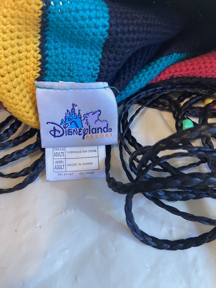 Mickey Mouse Ears Jamacian Colors Knit Beanie With Braids- One Size ...