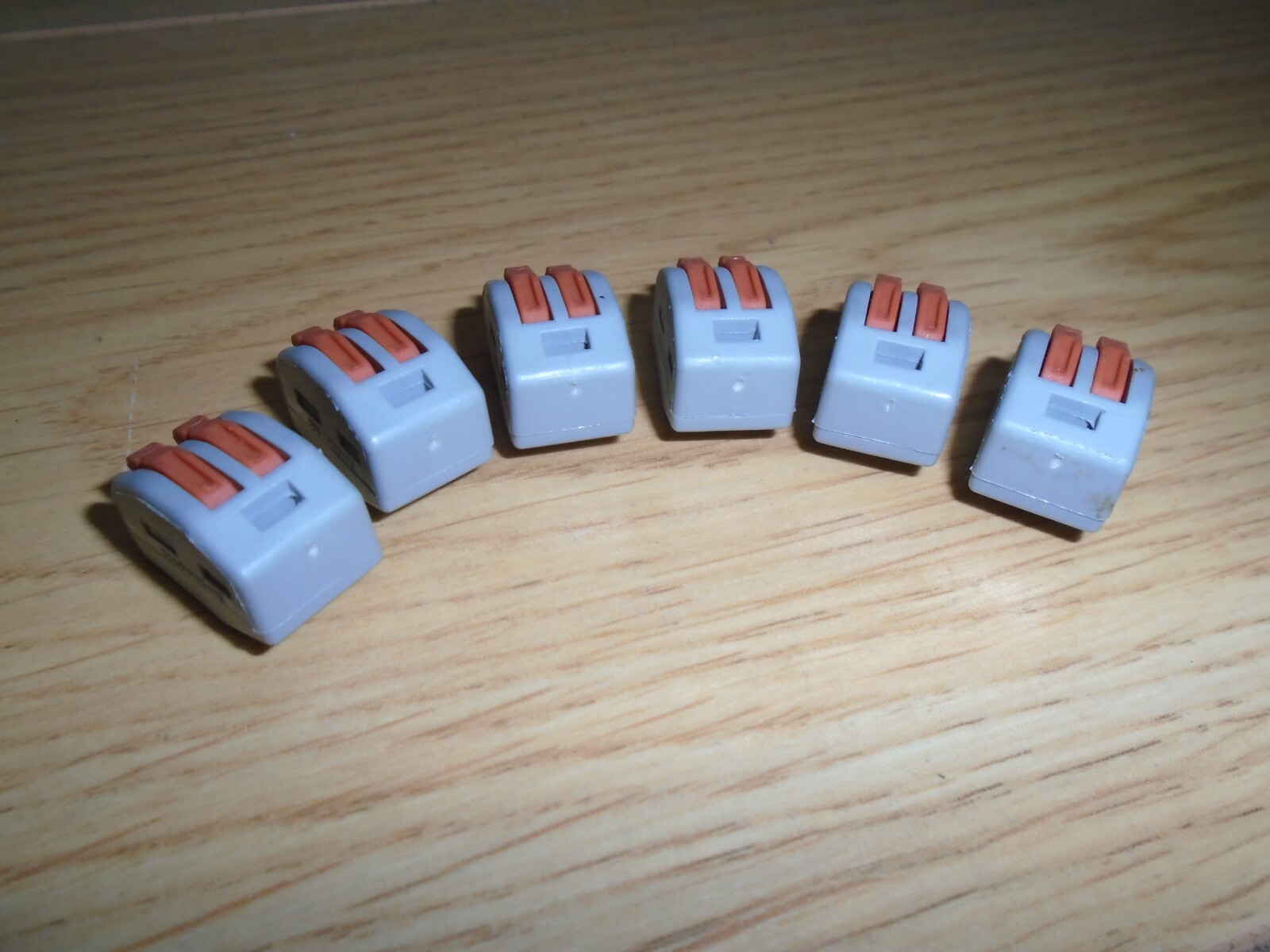 2 Way Unused WAGO type Lever spring push Fit Cable Cage Clamps x 6 ...