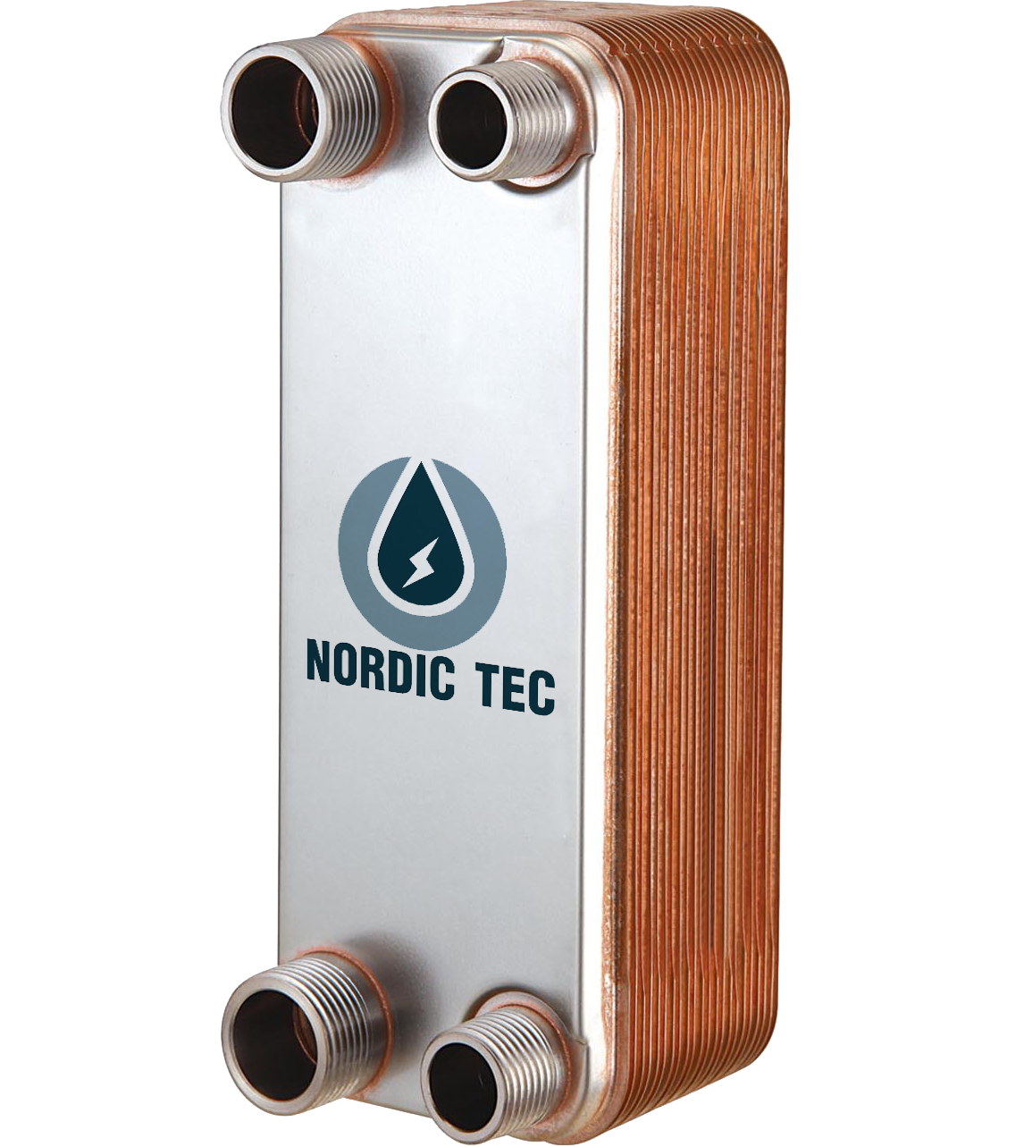 Stainless steel plates PLATE HEAT EXCHANGER brazed NORDIC TEC 25-100kW ...