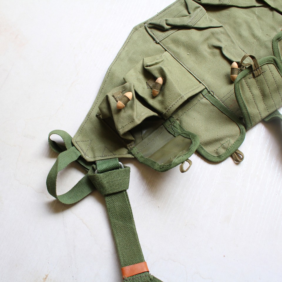 Original Vietanm War Chinese Type 56 Chest Rig Surplus Bandolier Pouch ...