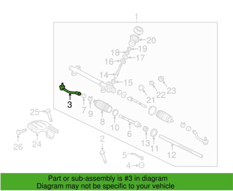 OEM ! CTR ! TIE ROD END LEFT OUTER for 11-17 ELANTRA VELOSTER SOUL ...