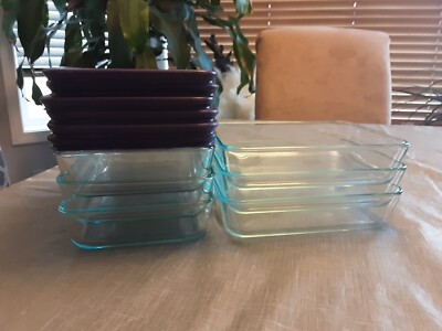 Pyrex 3-Cup Glass Baking Storage Dish Container with Plastic Lid (Set ...