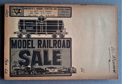 America's Hobby Center New York NY SC Model Supplies Mail Order 1965 ...