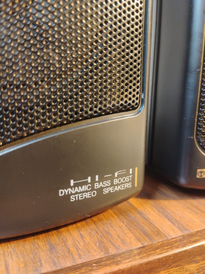 🔥Koss Dynamic Hi-Fi Bass Boost powered speakers, Pair 1990s vintage ...