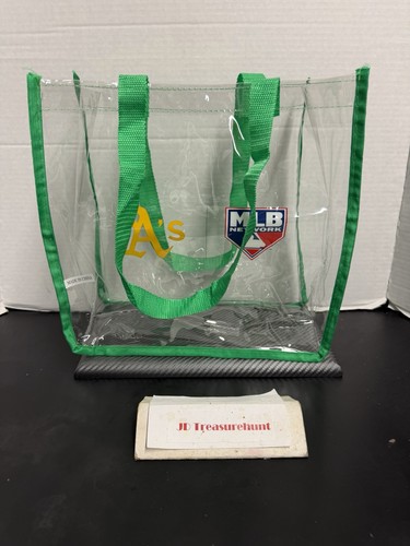 A’s MLB Network Clear Tote Bag W/ Green Lining Stadium Bag New 🔥🔥🔥 | eBay