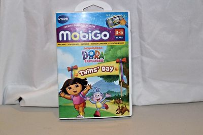 VTech MobiGo Software Dora the Explorer Twins Day Learning System New ...