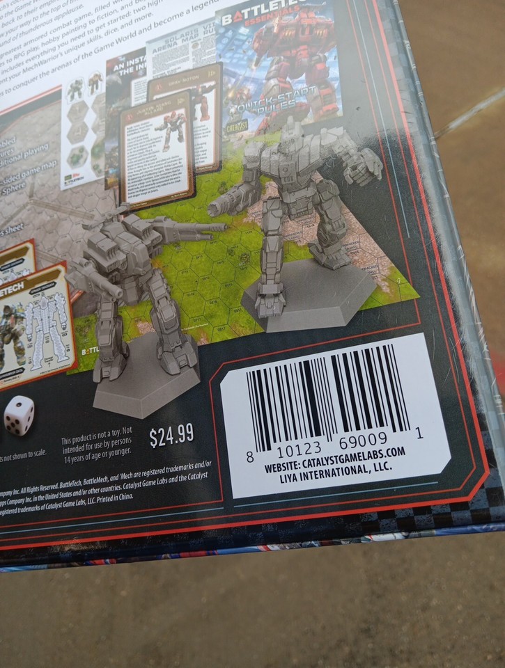 Catalyst Game Labs Battletech Essentials Tactical Miniatures Mech Board ...