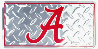 ALABAMA CRIMSON TIDE CAR TRUCK TAG DIAMOND LICENSE PLATE BAMA FOOTBALL ...