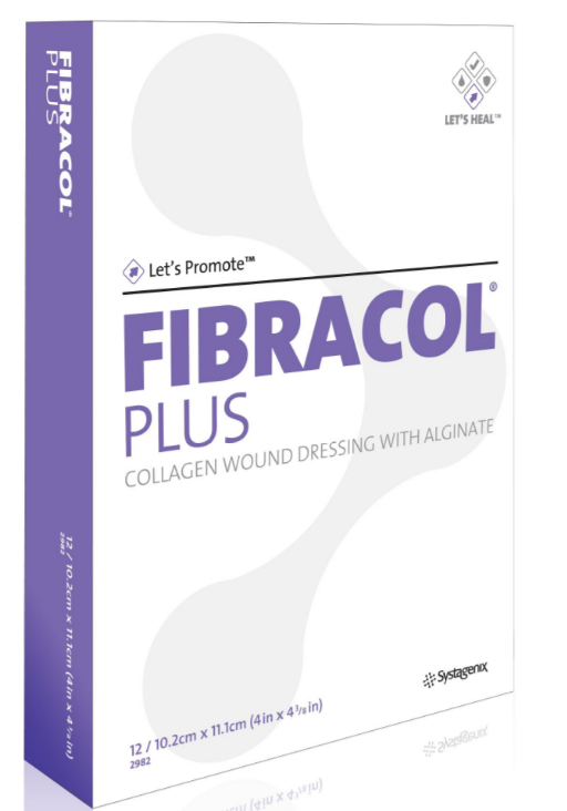 Medline Fibracol Plus Collagen Wound Dressing with Alginate, 4" x 4-3 ...